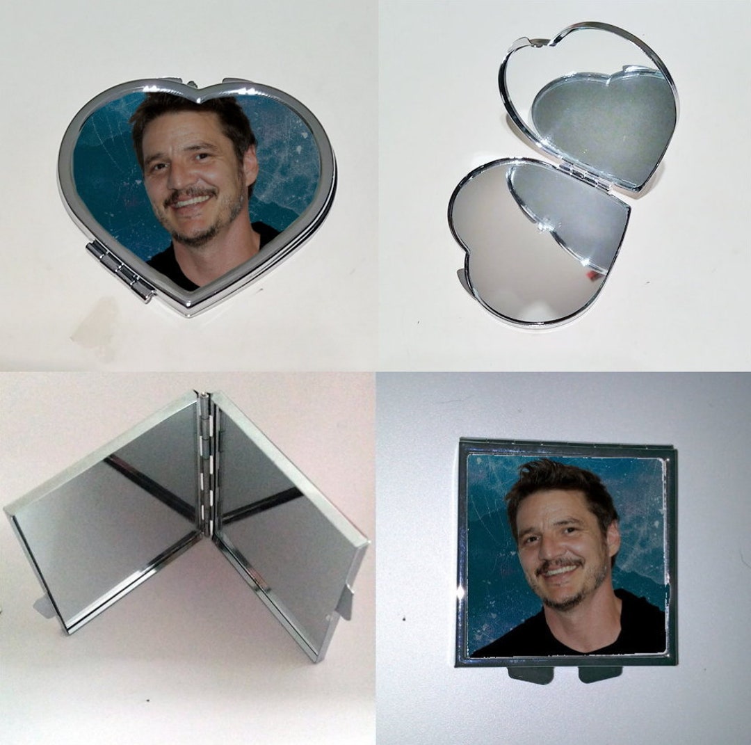 Pedro Pascal Make-up Mirror Compact Photo Fan Art Gift - Etsy