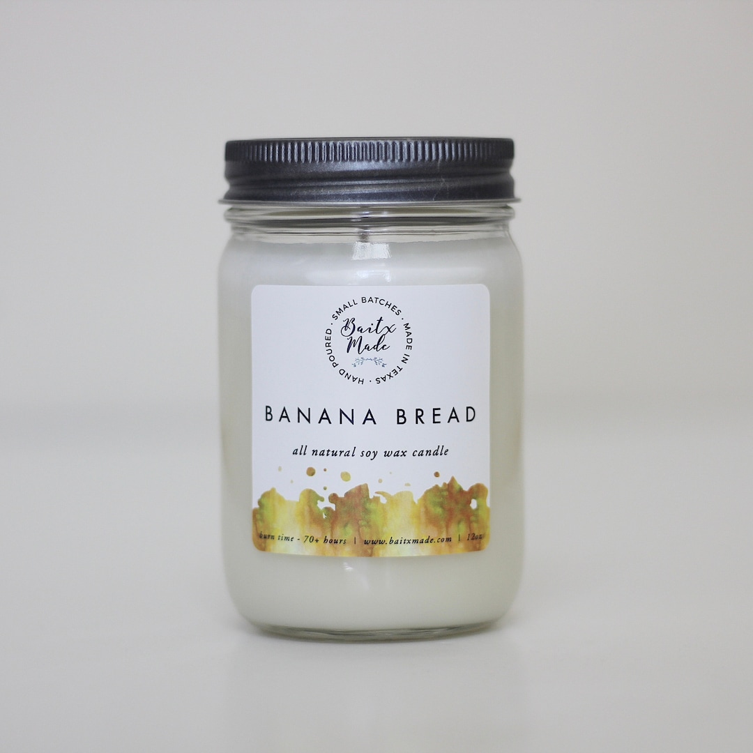 Banana Bread Candle, Banana Nut Bread, Banana Candle, Cozy, Fall Candle ...