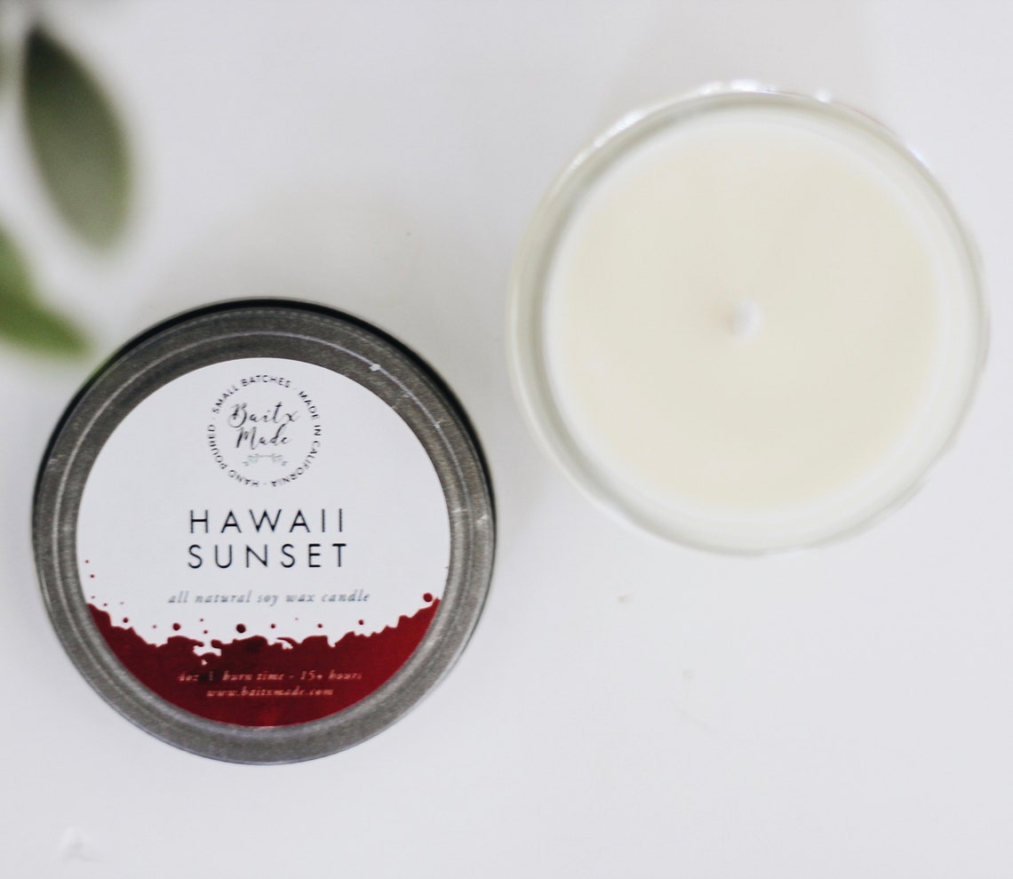 Hawaiian Candle, Tropical Candle, Tropical Candle Favor, Tropical ...