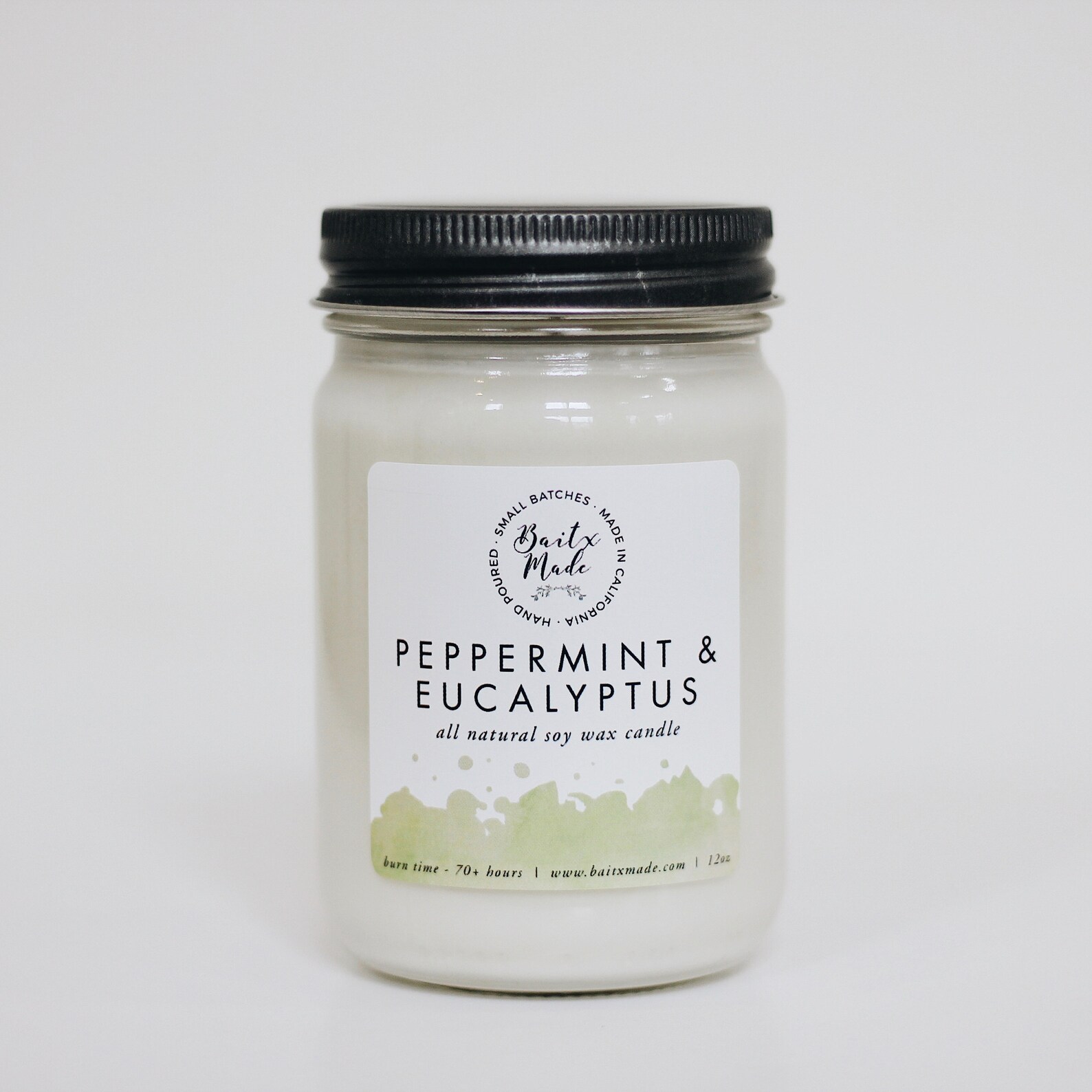 PEPPERMINT Eucalyptus//peppermint Candle//eucalyptus Candle//fresh ...