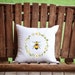 Spring Farmhouse Bee and Chamomile Throw Pillow, Honey Bee Pillow Cover ...