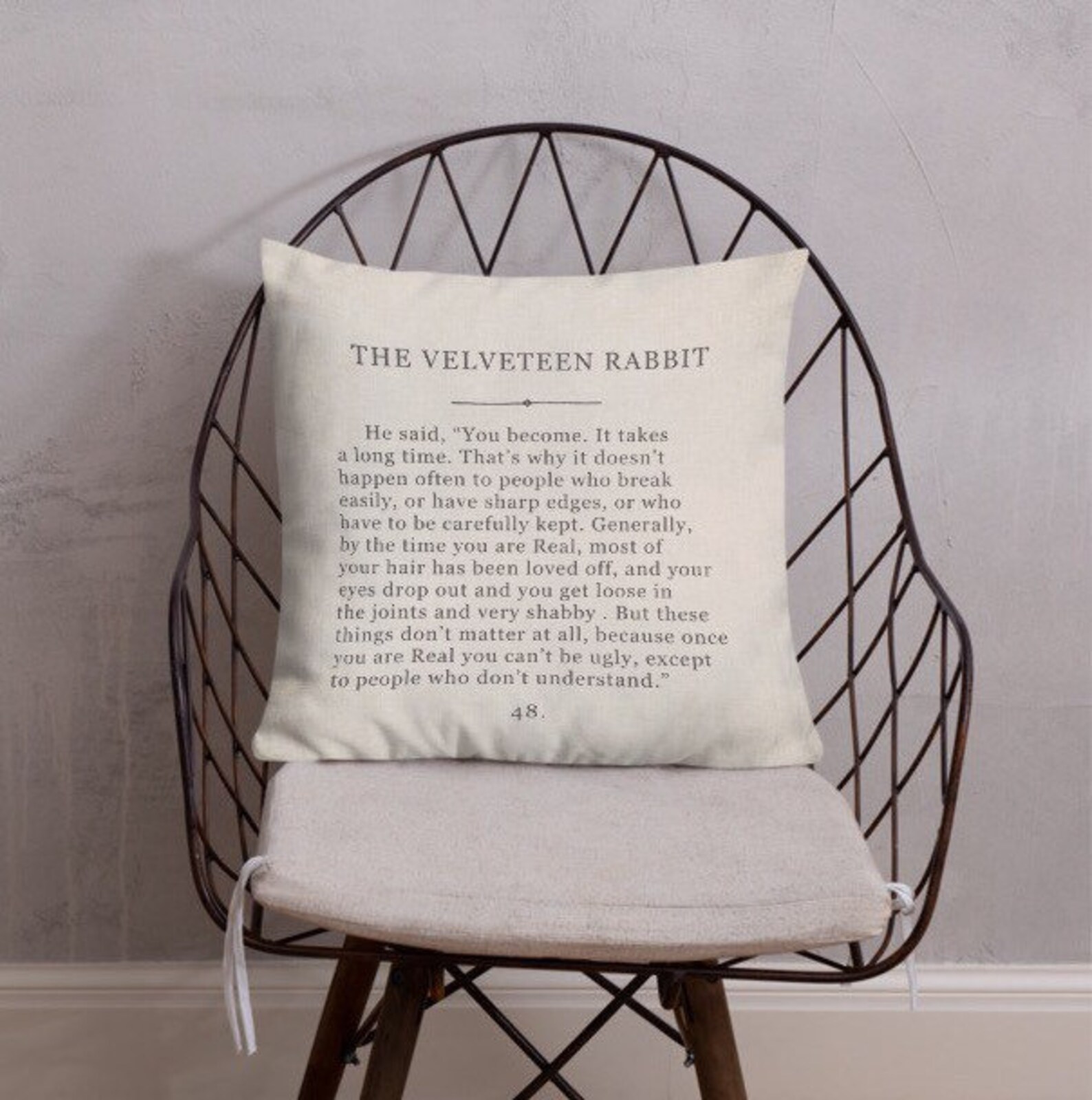 Velveteen Rabbit Book Page Pillow Cover - Etsy