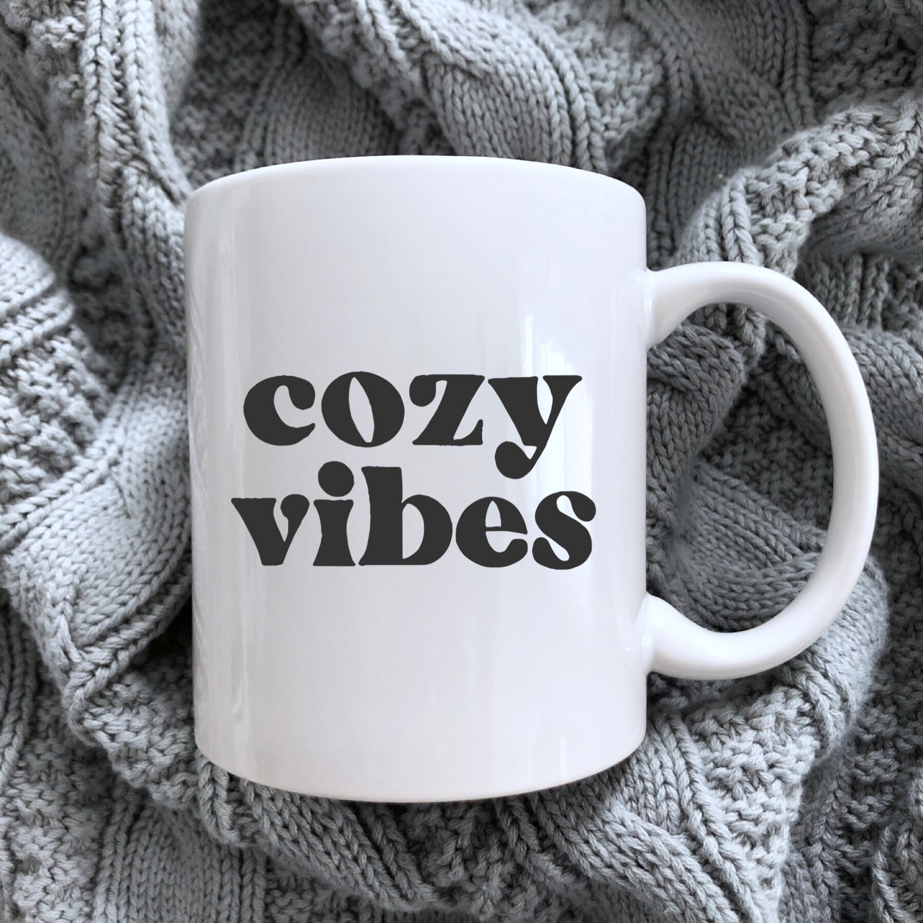 Cozy Vibes Ceramic Coffee Mug 11 ounce 15 ounce Stocking | Etsy