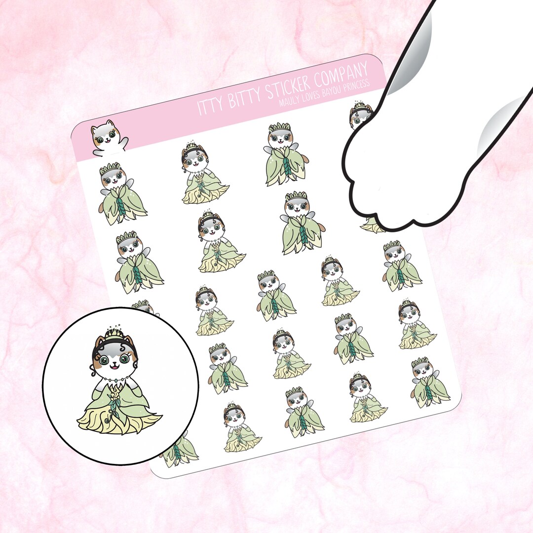 Mauly Loves Bayou Princess - Hand Drawn Itty Bitty Kitty Collection - Etsy