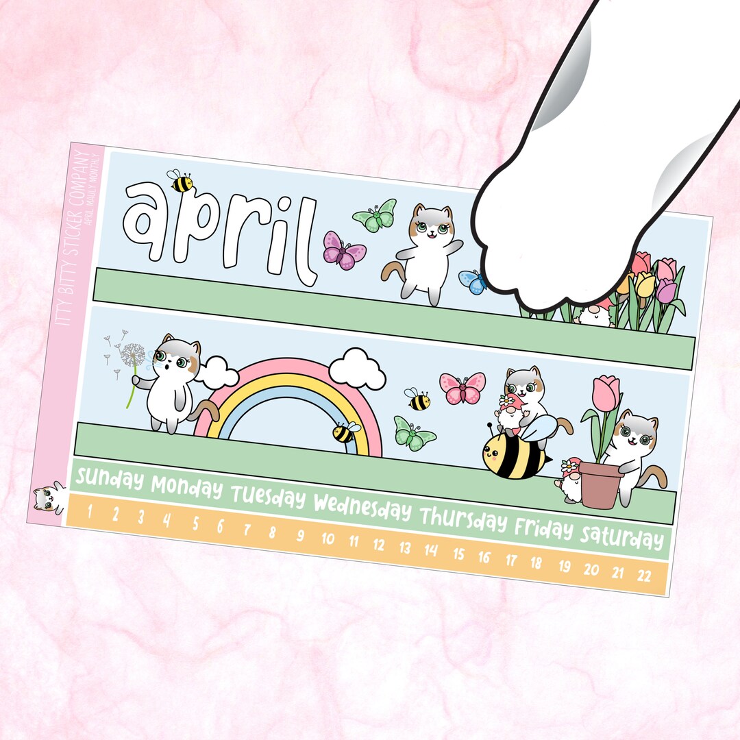 April Monthly EC Kit 2023-2024 Mauly Loves Spring Time 2 Page Monthly ...