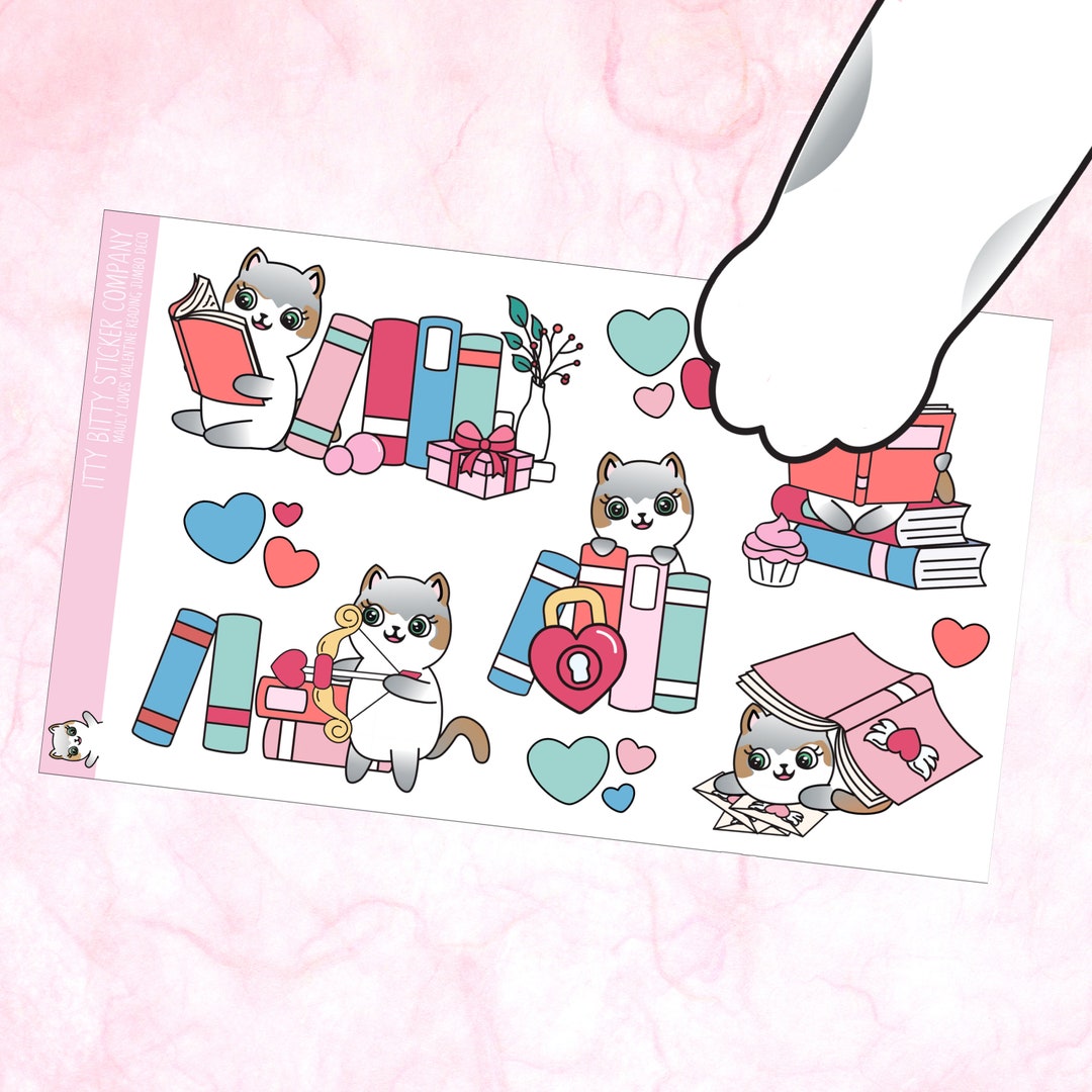Jumbo Deco - Mauly Loves Valentine Reading - Functional Mauly Stickers ...