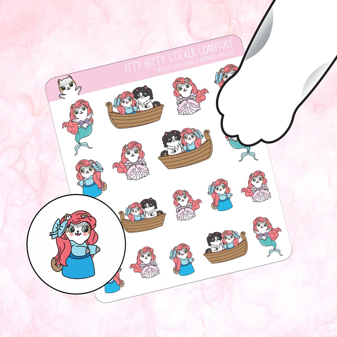 Mauly Loves Being a Redheaded Princess - Hand Drawn Itty Bitty Kitty ...