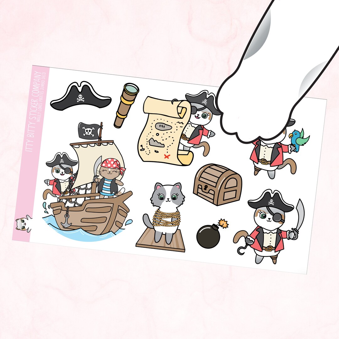 Jumbo Deco - Mauly Loves Pirates - Functional Mauly Stickers - Hand ...