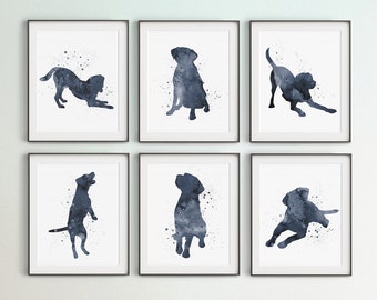 Labrador Print Lab Printable Set of 6 Prints Largewall Art | Etsy