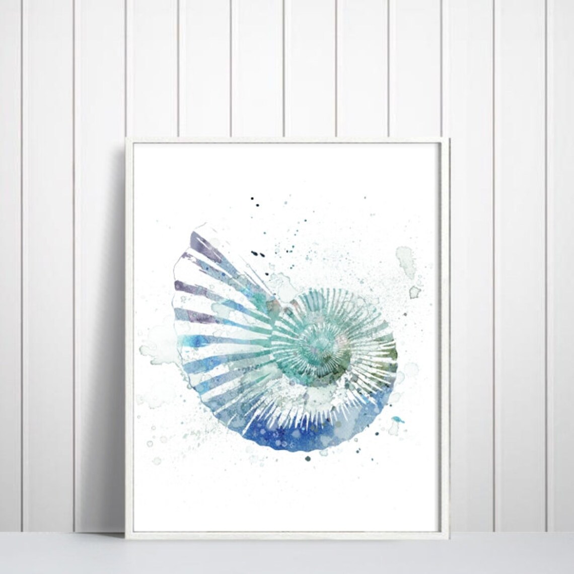 Shell Art Print Printable Shell Digital Nautical Art Shell | Etsy