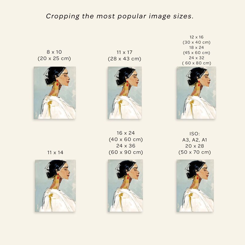 Elegant Woman Profile Print, Modern Female Portrait, Contemporary ...