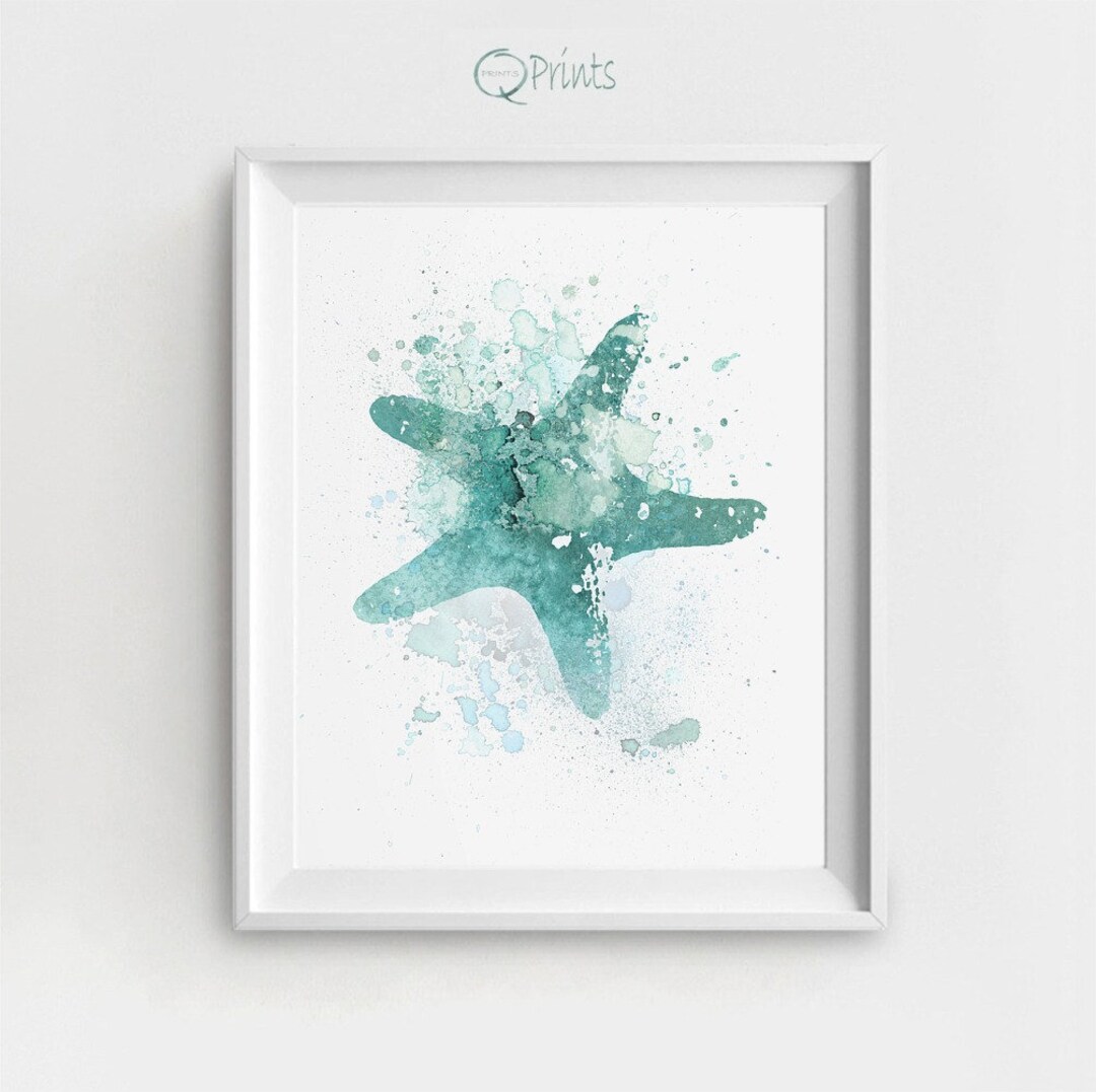 Starfish Art Print Printable Starfish Digital Nautical Art - Etsy