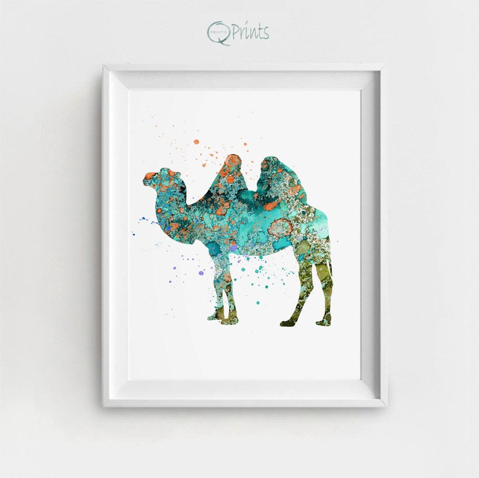 Camel Art Print Digital Camel Turquoise Camel Camel - Etsy