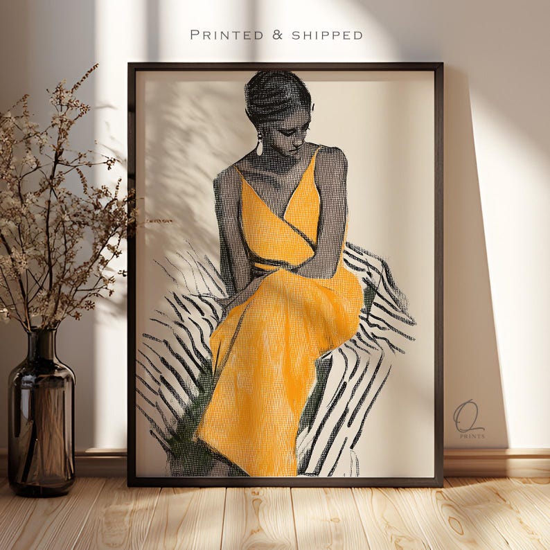 Fashion Woman Wall Art, Modern Portrait Print, Contemporary Female ...