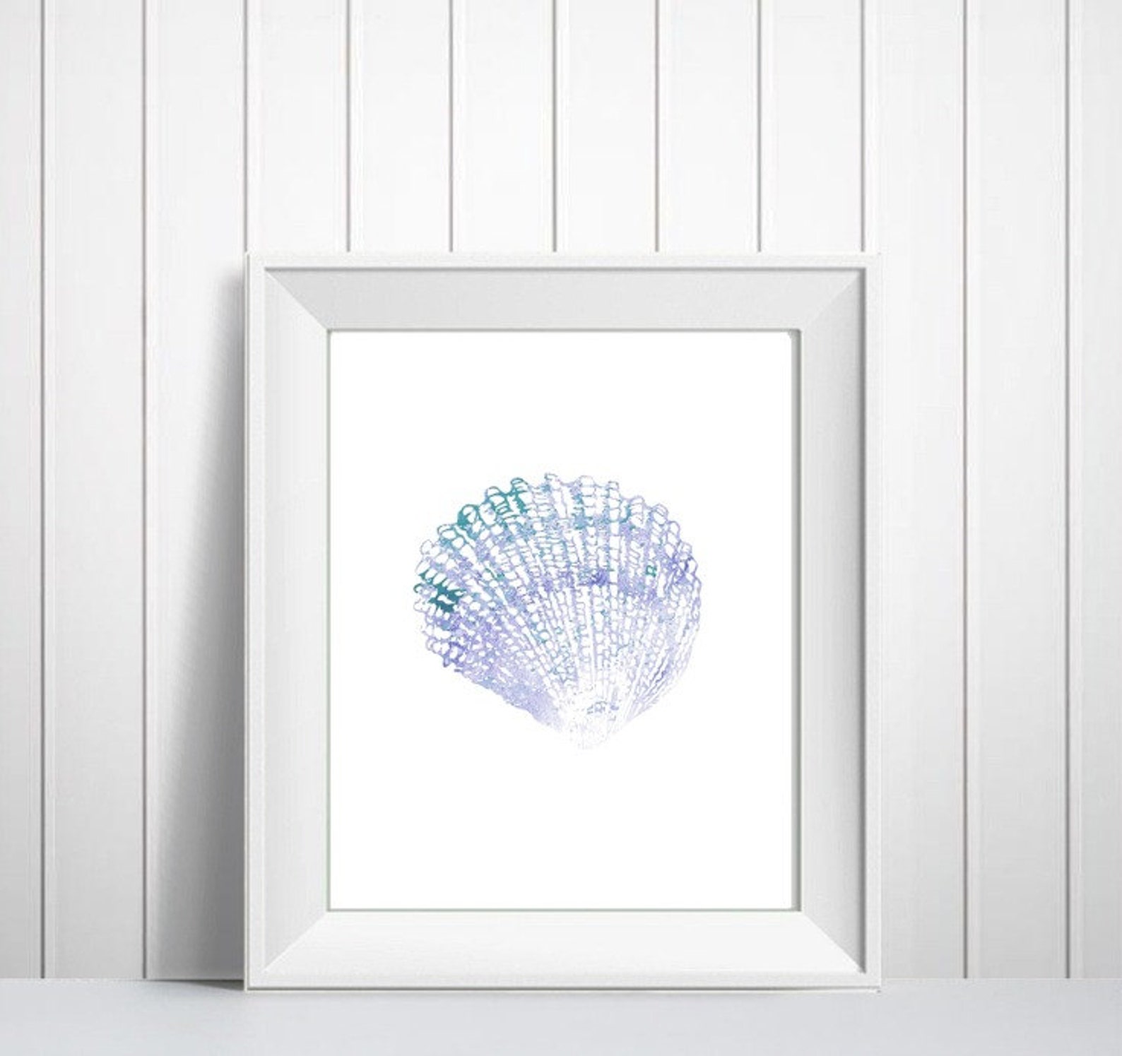 Shell Art Print Printable Shell Digital Nautical Art Shell | Etsy