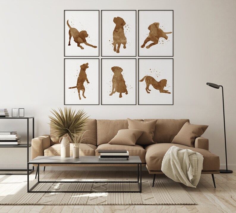 Labrador Print Lab Printable Set of 6 Prints Largewall Art - Etsy