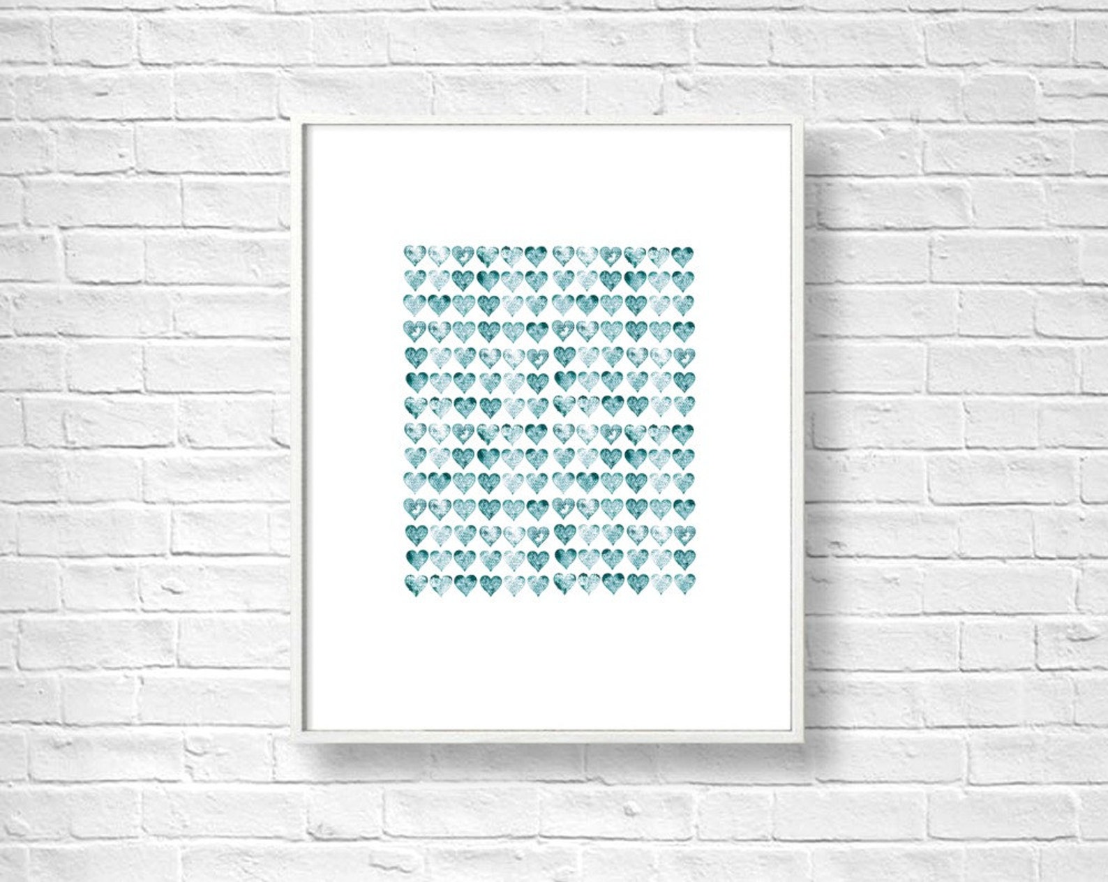 Hearts Art Print Printable Hearts Downloadable Print | Etsy