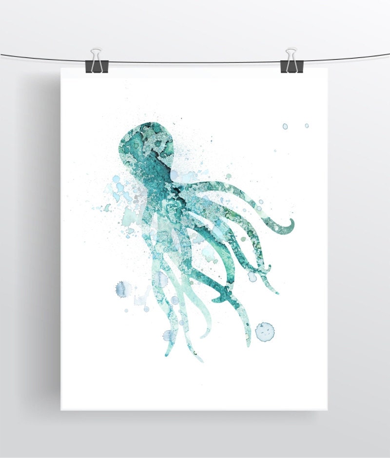 Octopus Art Print Printable Octopus Digital Octopus - Etsy