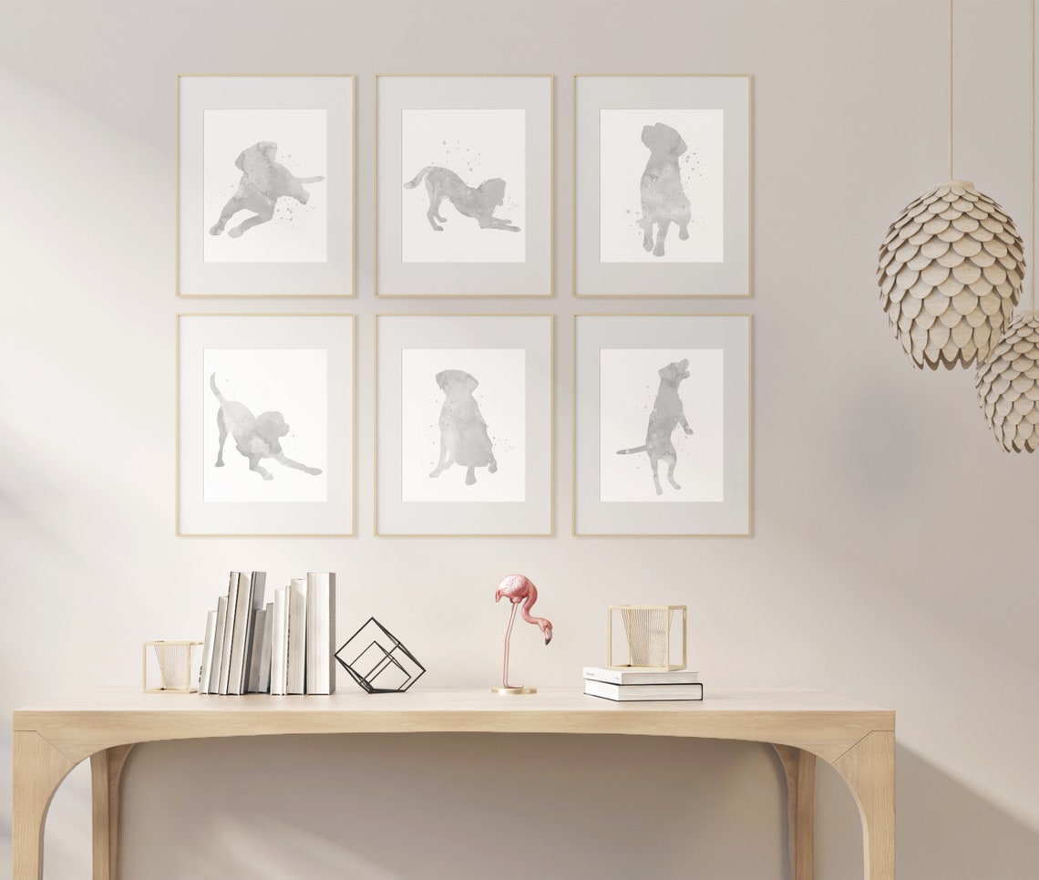 Labrador Print Lab Printable Art Set of 6 Prints Large Wall - Etsy