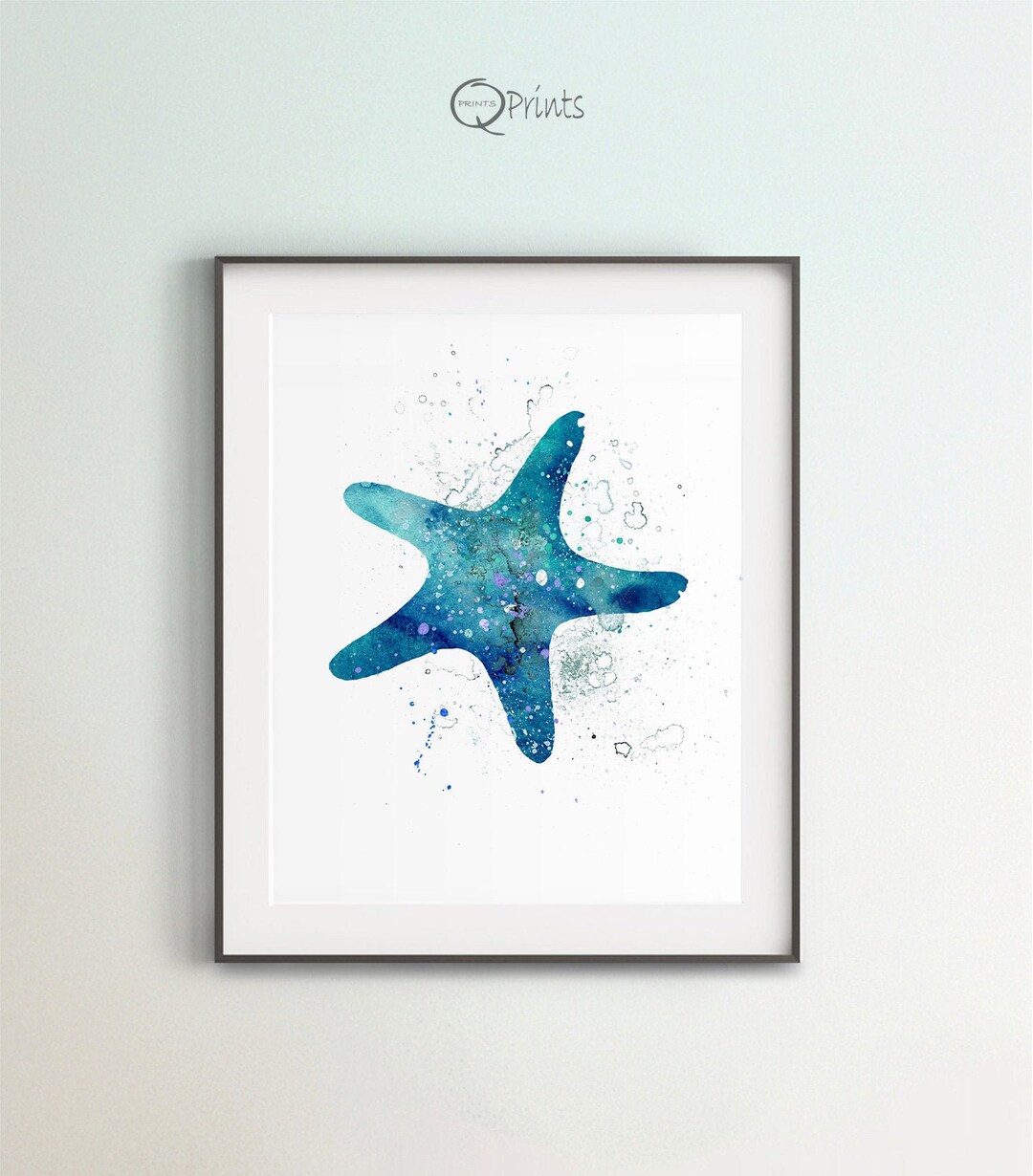 Starfish Art Print, Printable Starfish, Digital Nautical Art, Starfish ...
