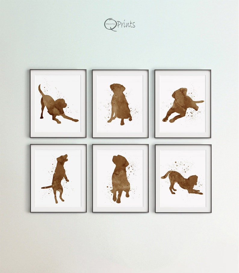 Labrador Print Lab Printable Set of 6 Prints Largewall Art - Etsy