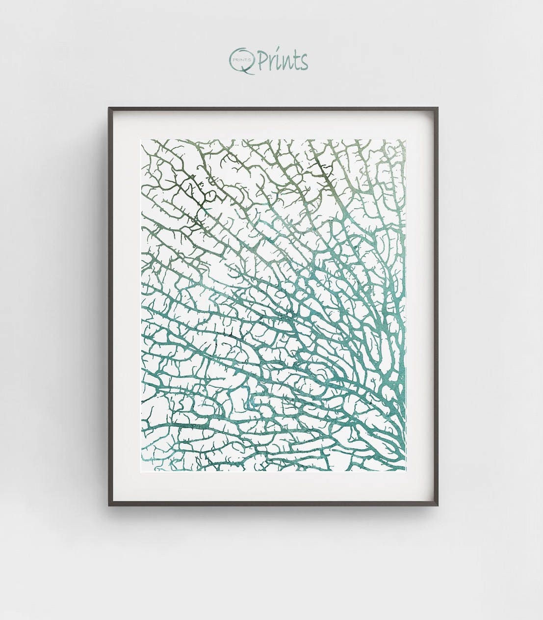 Sea Fan Coral Print Ocean Seafan Art Nautical Art Print | Etsy