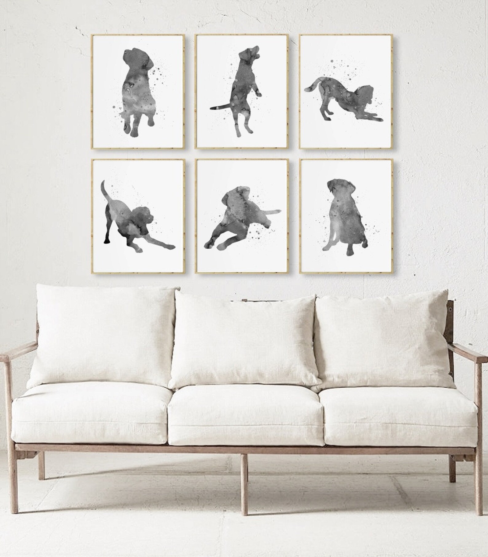 Labrador Print Lab Printable Set of 6 Prints Largewall Art - Etsy