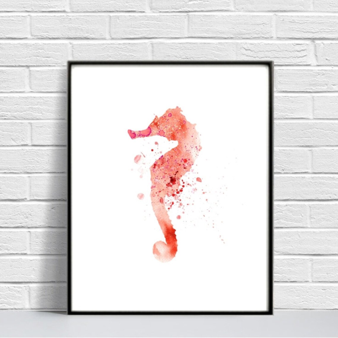 Seahorse Art Print Printable Seahorse Digital Seahorse | Etsy