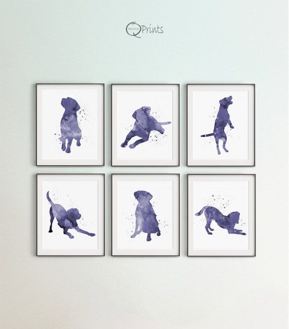 Labrador Print Lab Printable Set of 6 Prints Largewall Art | Etsy