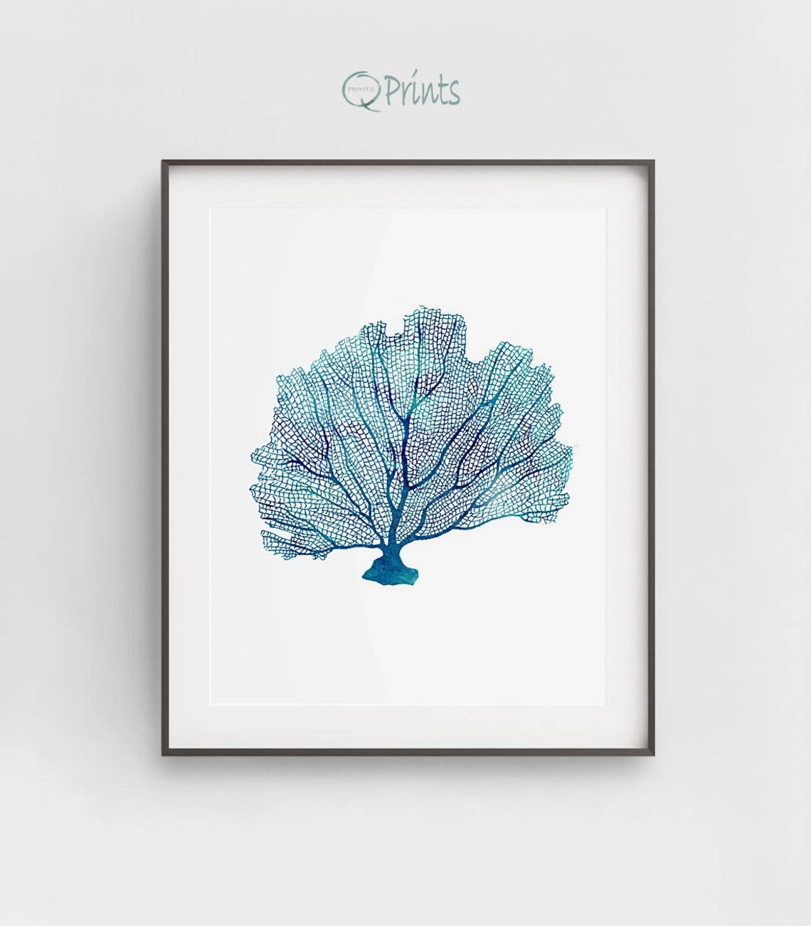 Coral Printable Set of 8 Sea Corals Blue Digital Corals - Etsy