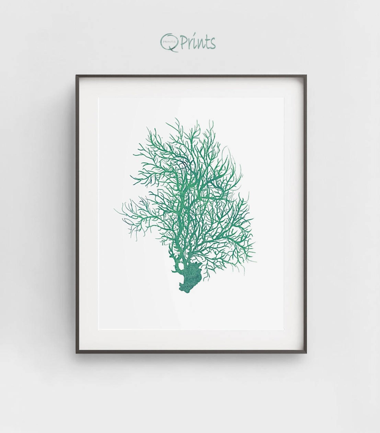 Coral Printable Set of 8 Sea Corals Blue Digital Corals - Etsy