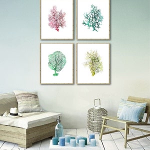 Nautical Prints, Set of 4, Digital Nautical, Nautical Printable ...