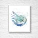 Shell Art Print, Printable Shell, Digital Nautical Art, Shell Painting ...