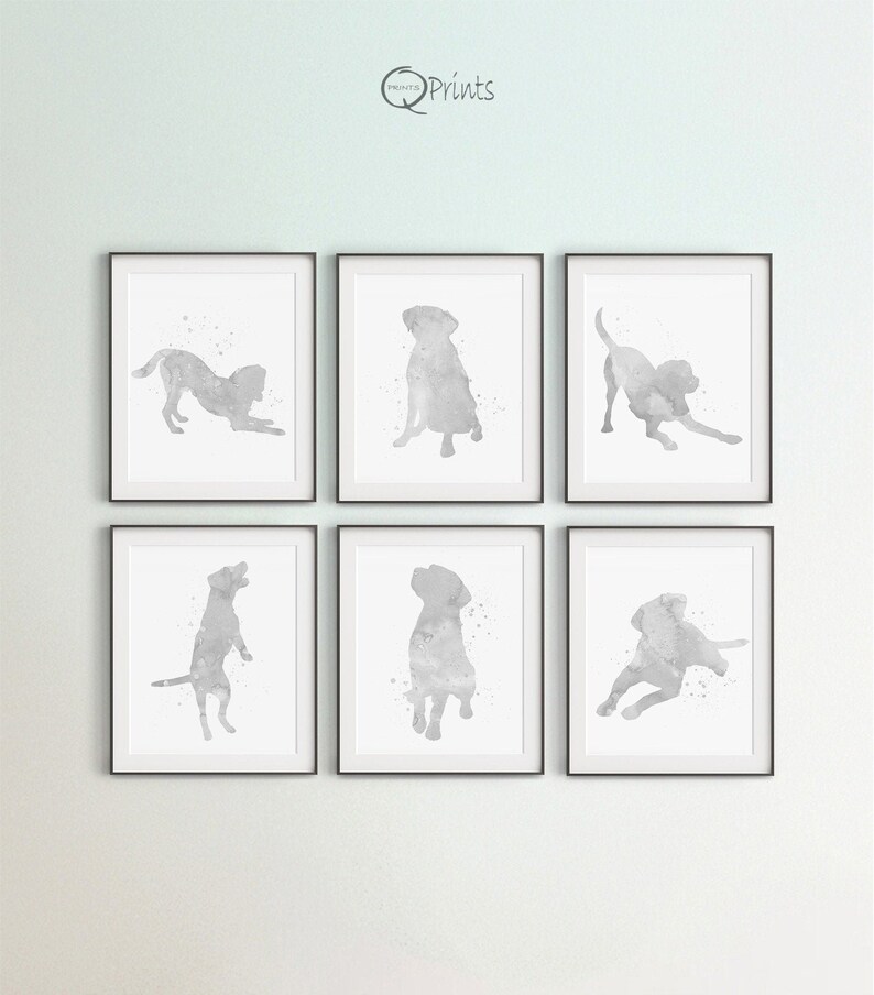 Labrador Print Lab Printable Art Set of 6 Prints Large Wall - Etsy