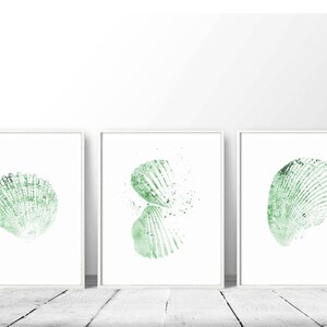 Set of 3 Shells Printable Shells Three Shells Ocean Decor - Etsy