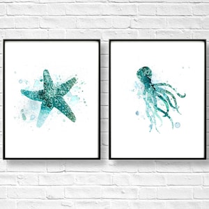 Nautical Prints, Set of 4, Digital Nautical, Nautical Printable ...