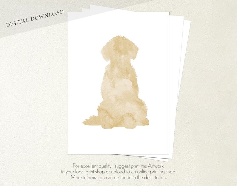 Goldendoodle Watercolor Prints, Set of 3 (digital Download) - Etsy