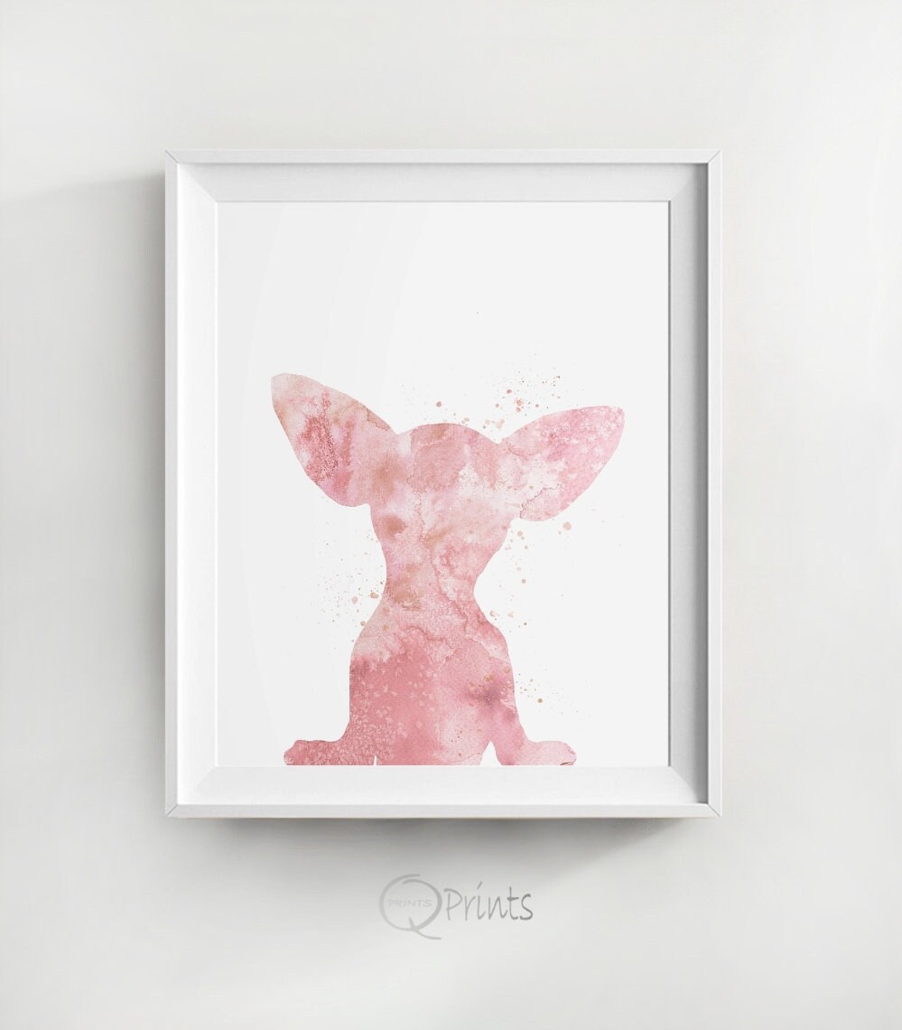 Chihuahua Print Chihuahua Printable Puppy Poster Light Blue | Etsy