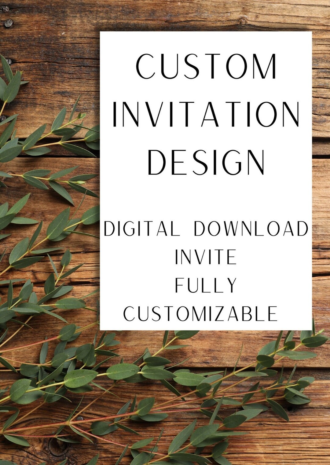 Custom Invitation Digital Download, Create and Personalize Your Own ...