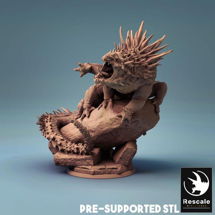 Basilisk Lord of the Print Rescale Miniatures Dnd Miniatures RPG Role ...