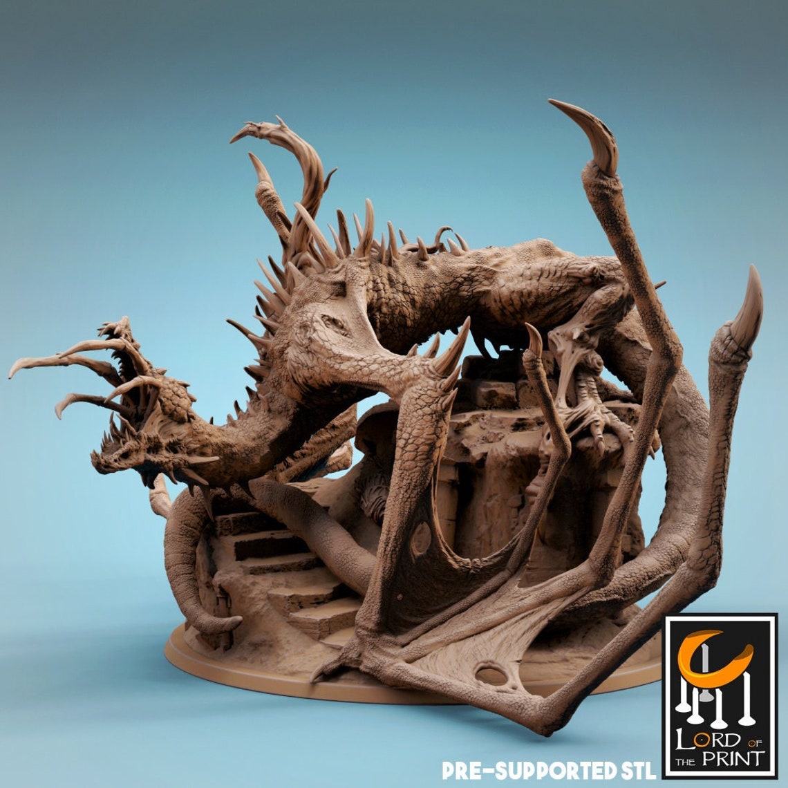 Corrupted Wyvern Lord of the Print Dnd Miniatures RPG Role Playing Game ...