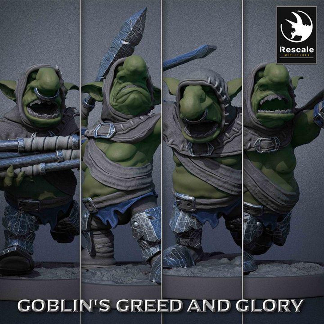 Goblin Lancer - Lord of the Print Rescale Miniatures - Dnd Miniatures ...