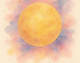 Watercolor Planet Mars Art Print | Whimsical Solar System Wall Decor ...