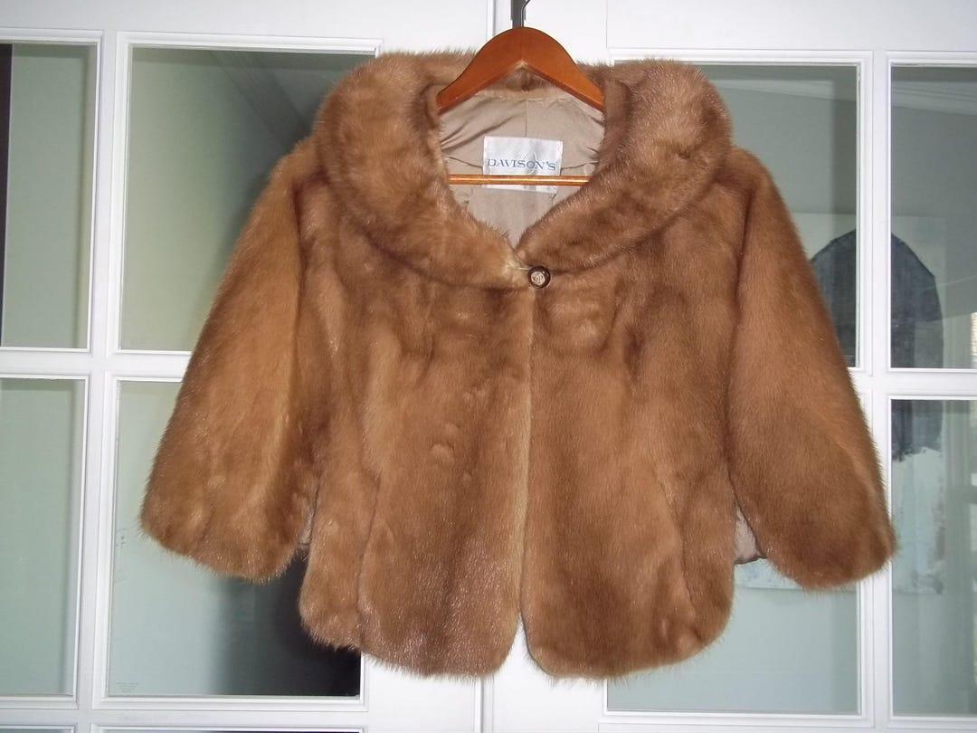 Vintage Davison's Department Store Macy's Brand Mink Fur Stole Shawl ...