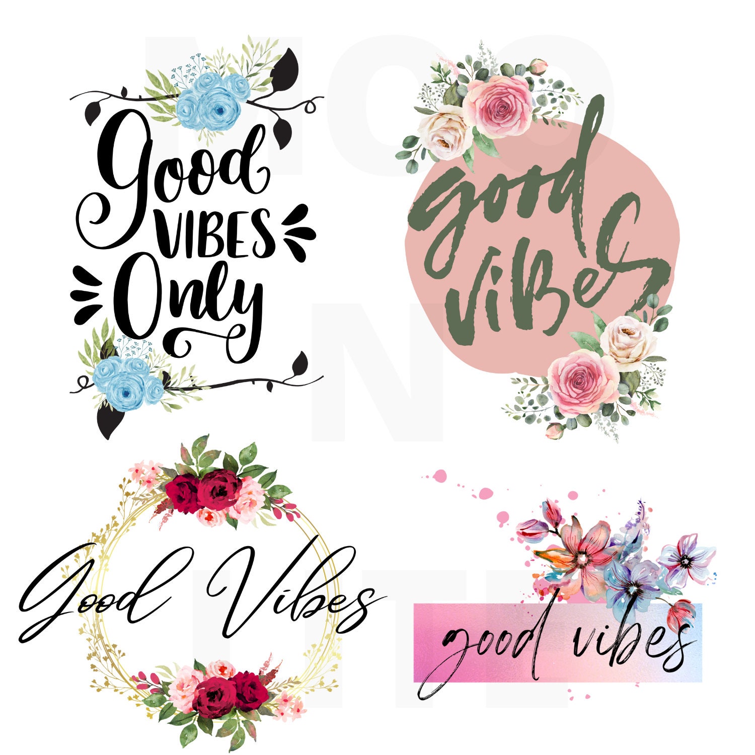 4 Good Vibes PNG Files - Etsy