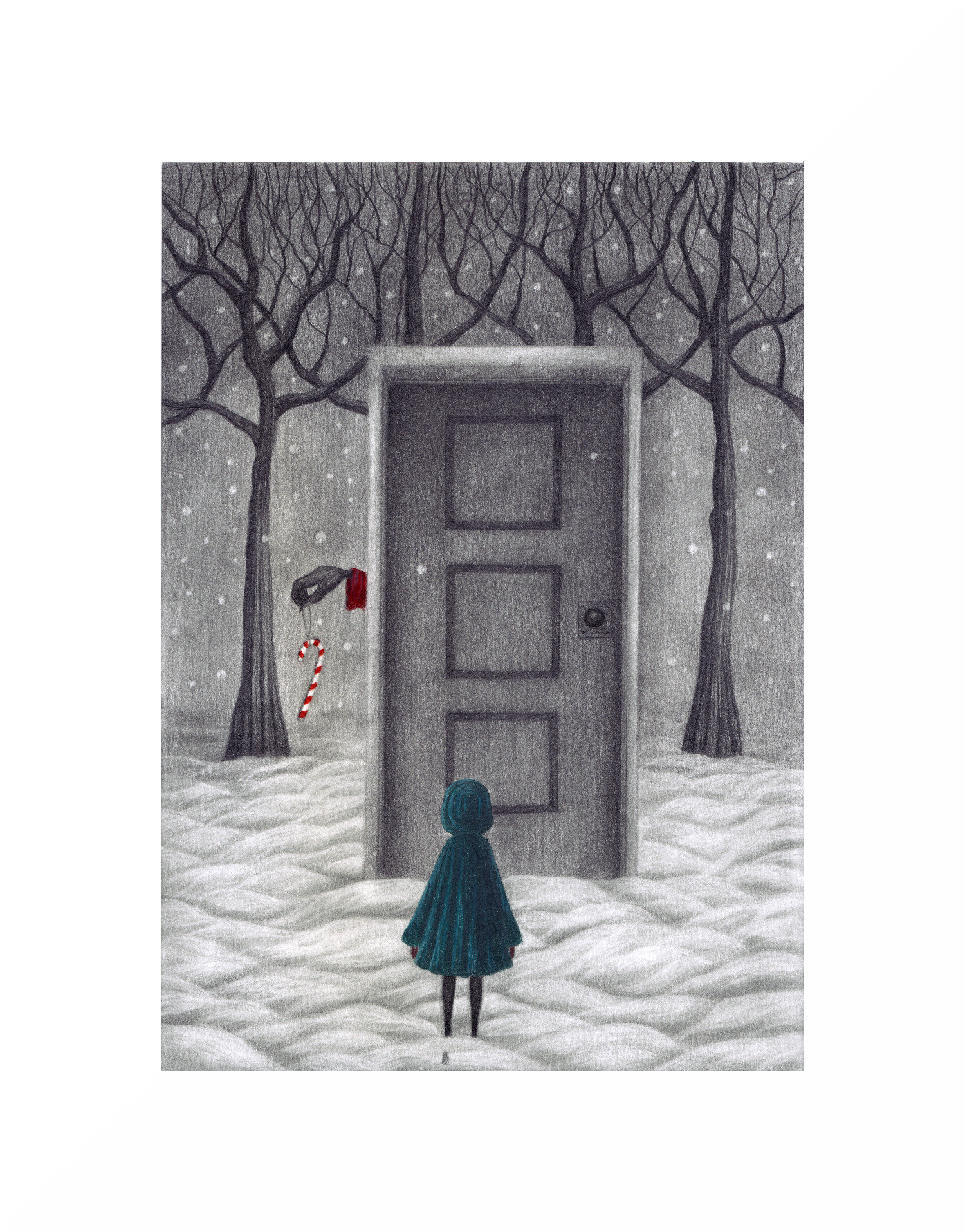 Drawing & Illustration Pencil Creepy Cute Art Original Drawing Spooky ...