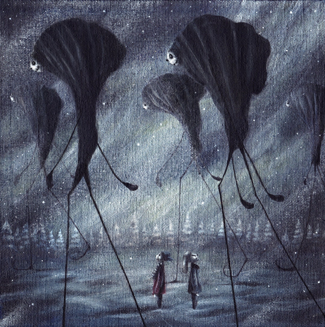 Gothic Painting Surreal Painting Spooky Cute Art - Etsy