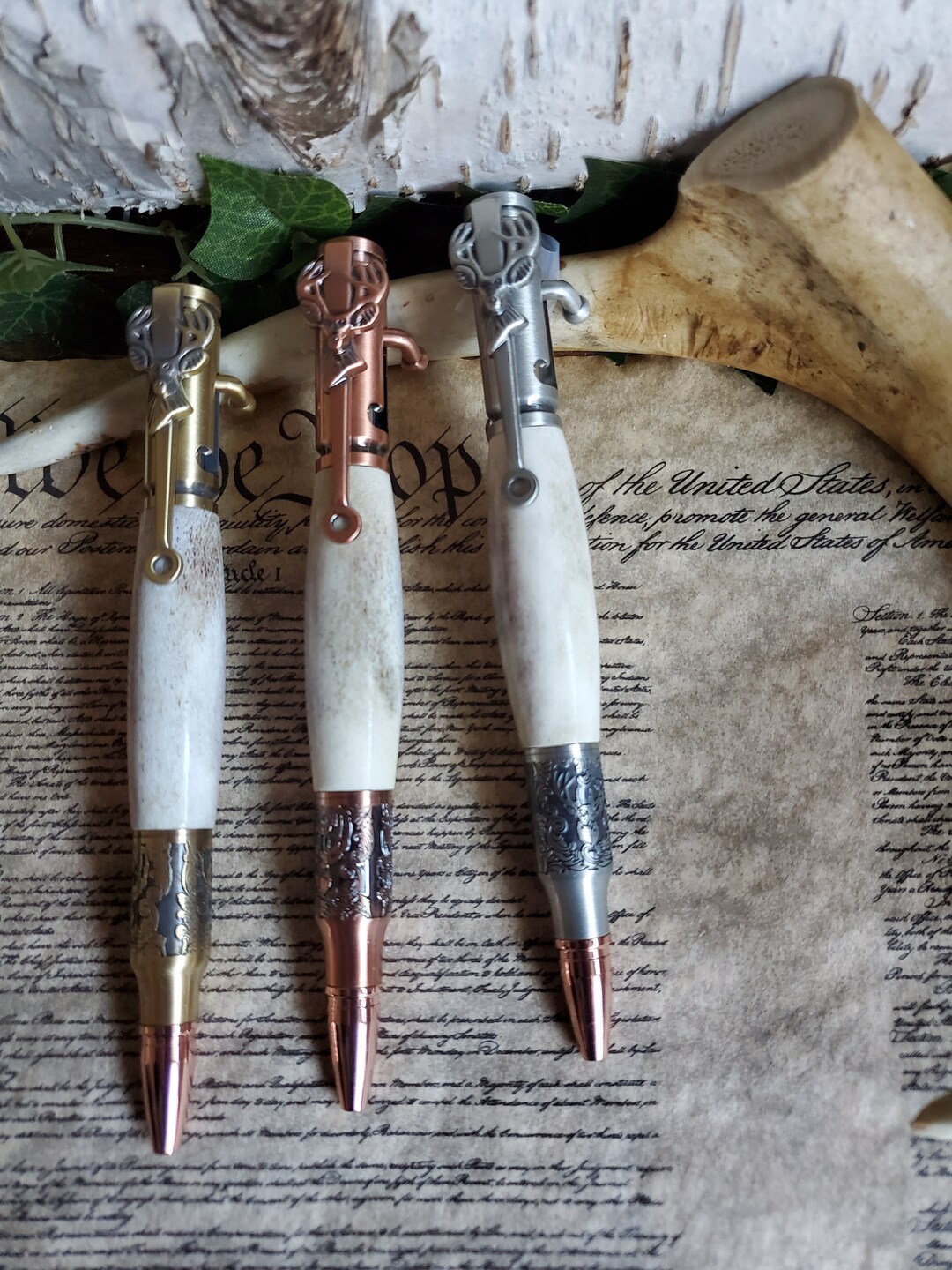 Deer Antler Bolt Action Deer Hunter Pen - Etsy