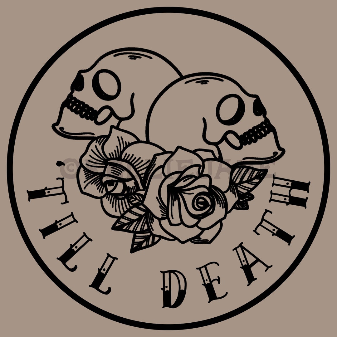 TILL DEATH Vintage Lettering Hippie Quote Png Digital Download ...
