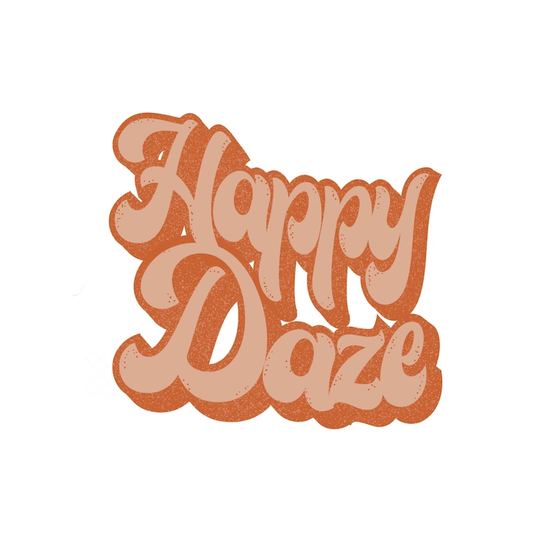 Retro Vintage Lettering Hippie Quote PNG Digital Download Retro Logo ...